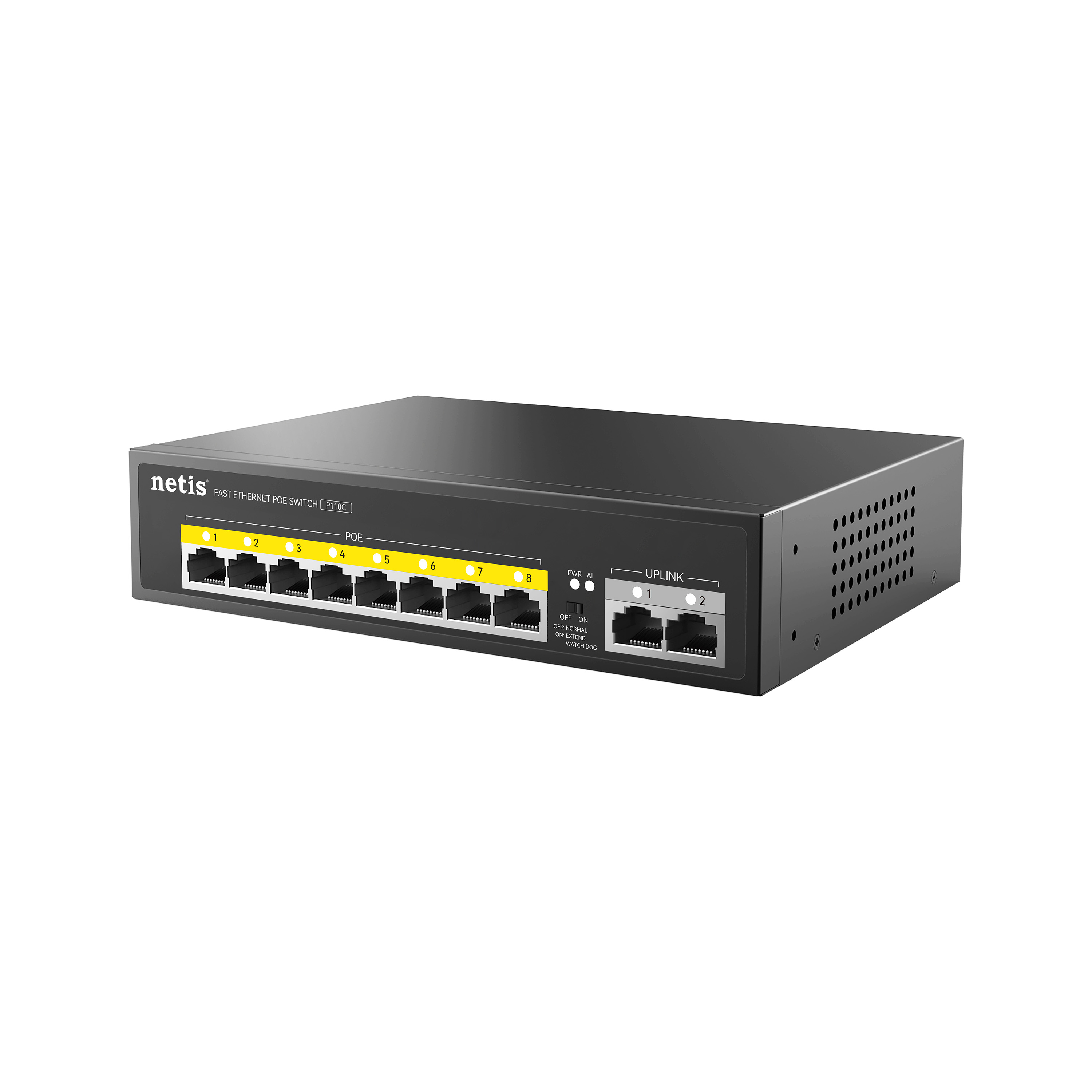 P110C | 8POE+2RJ45 100M Standard POE Switch