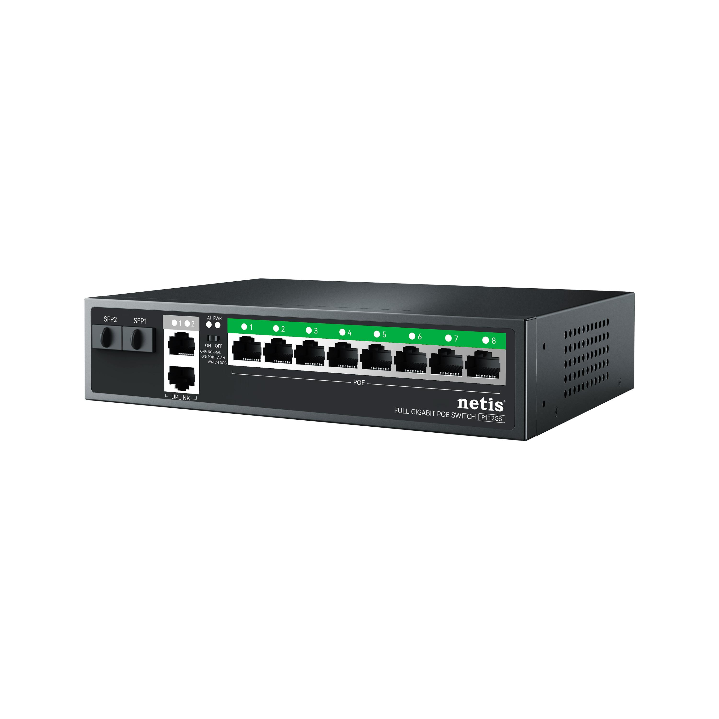 P112GS | 8GE POE+2GE Uplink+2SFP POE Switch
