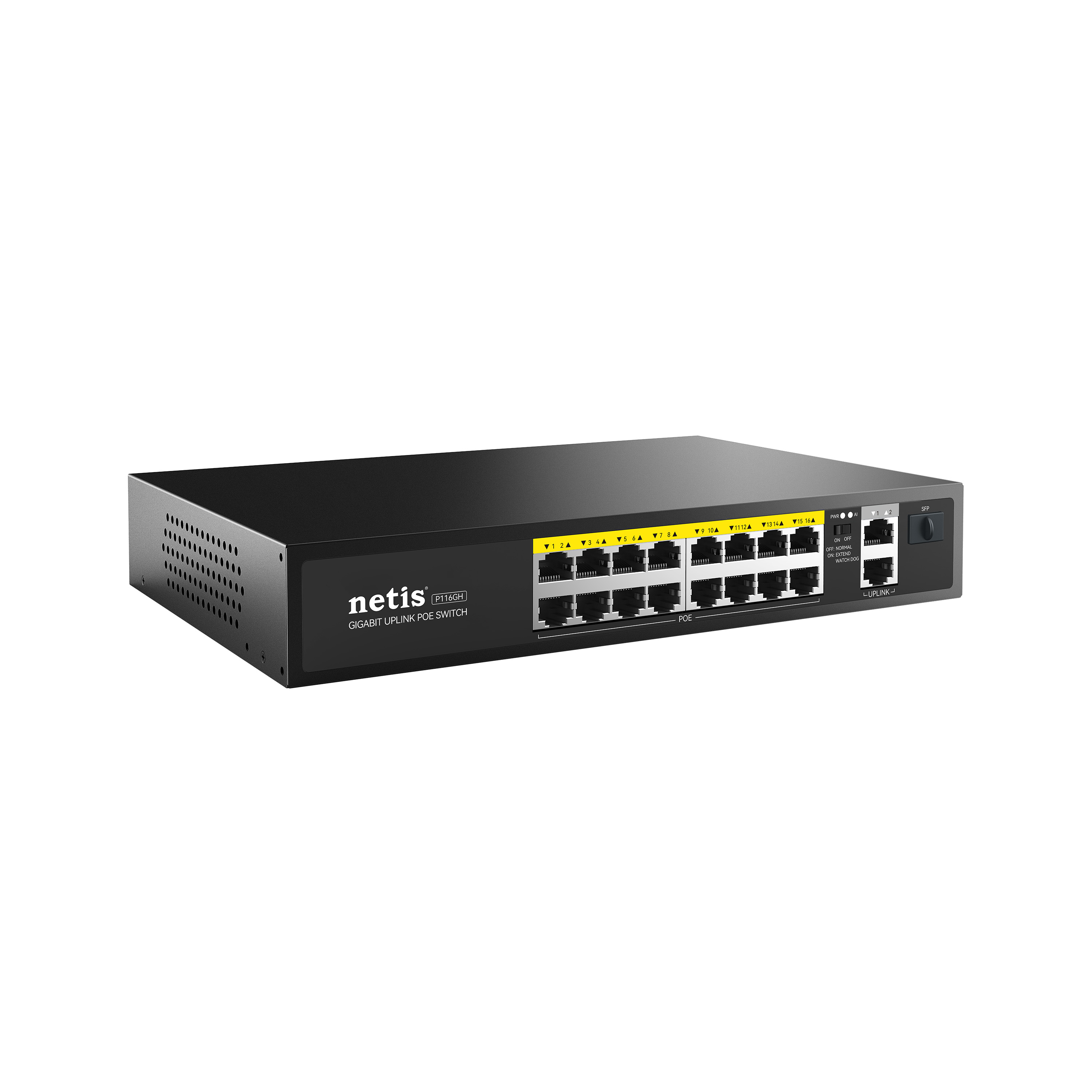 P116GH | 16 FE POE+2GE Uplink POE Switch