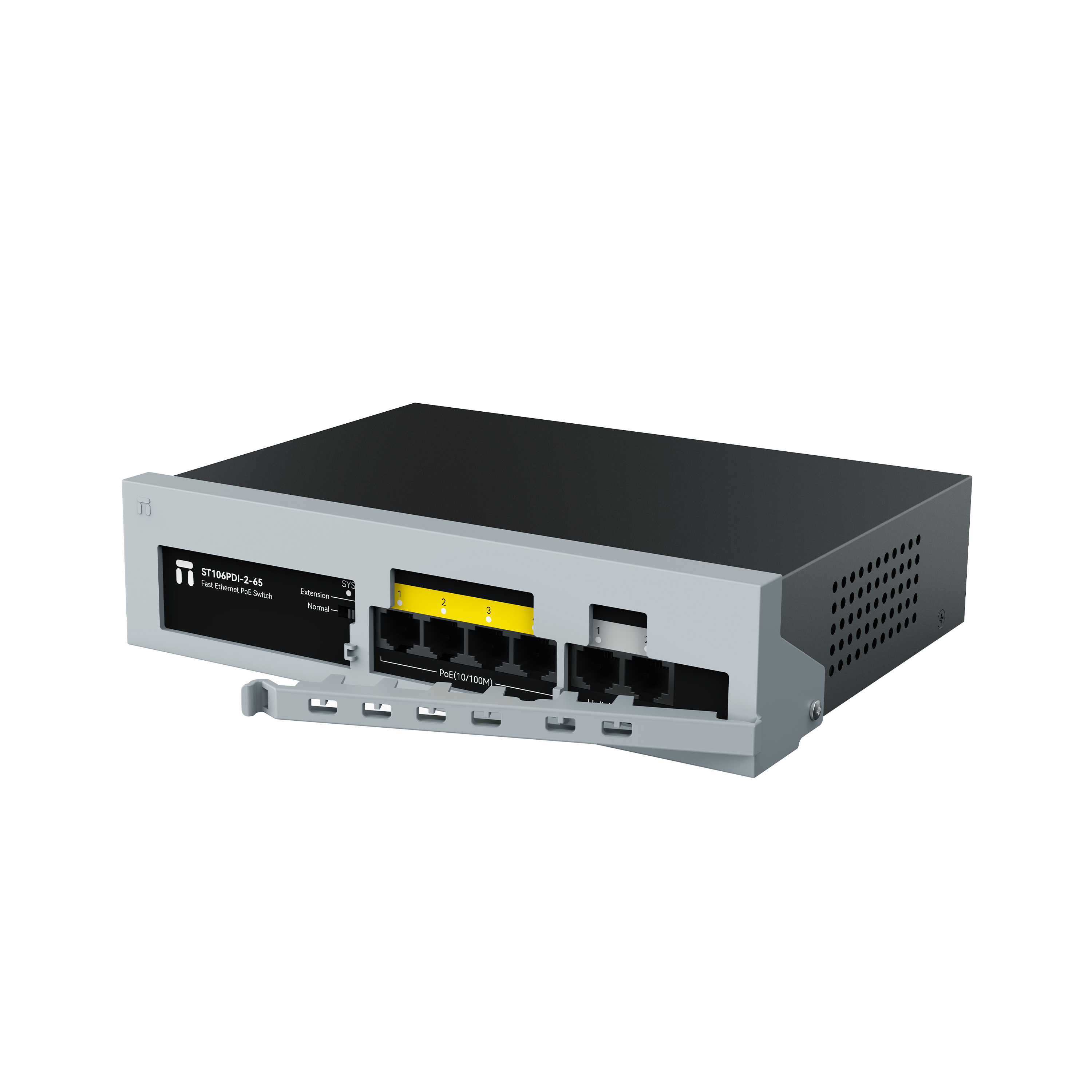 ST106PDI-2-65 | Fast Ethernet PoE Switch with Attached Safety Lock
