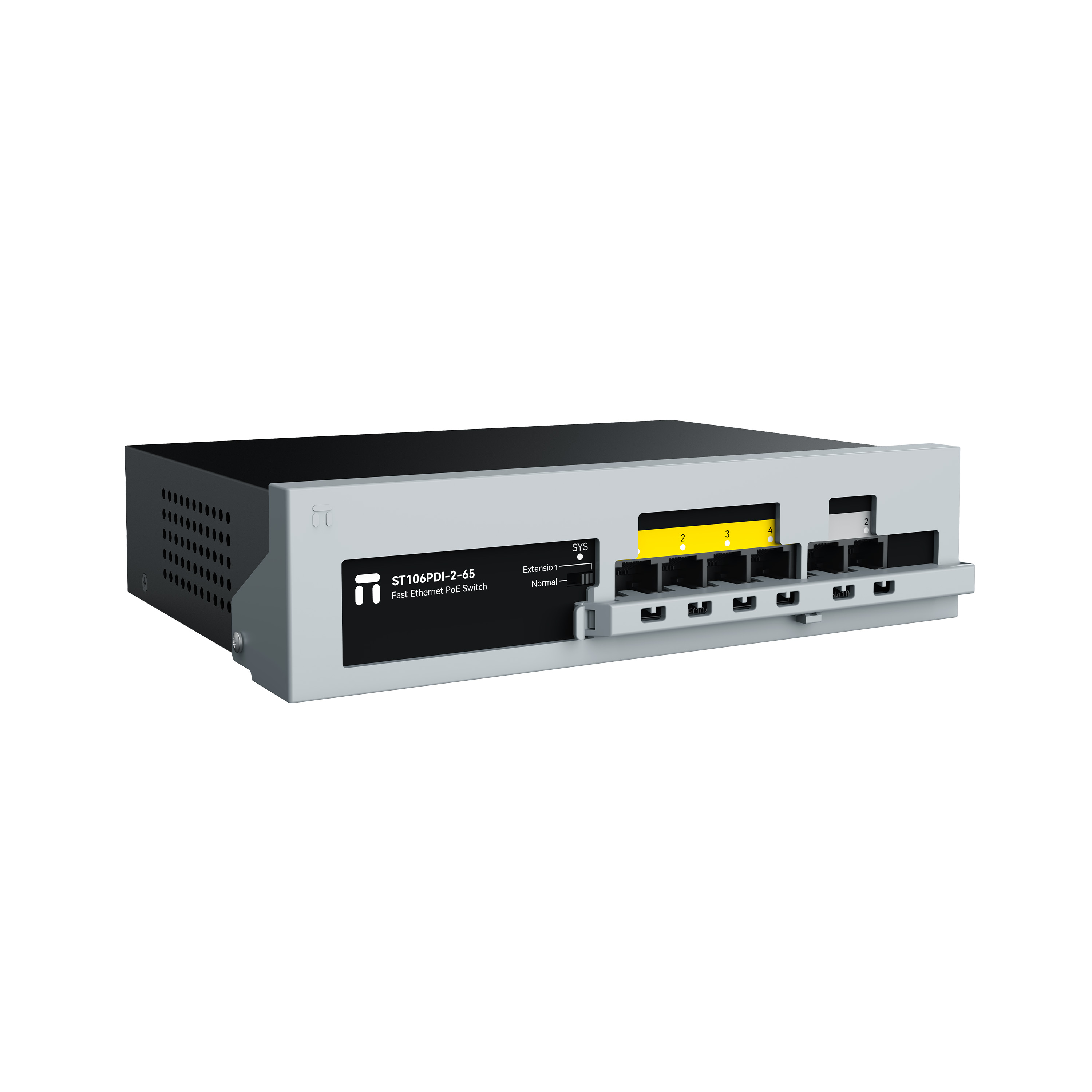 ST106PDI-2-65 | Fast Ethernet PoE Switch with Attached Safety Lock
