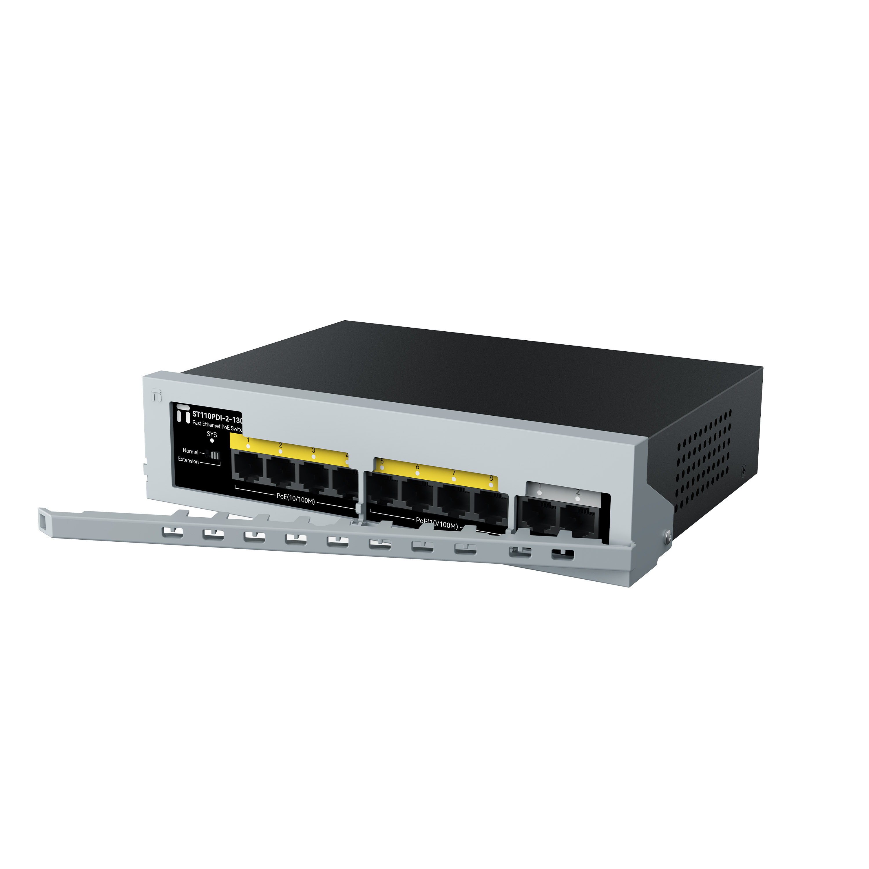 ST110PDI-2-130 | Fast Ethernet PoE Switch with Attached Safety Lock