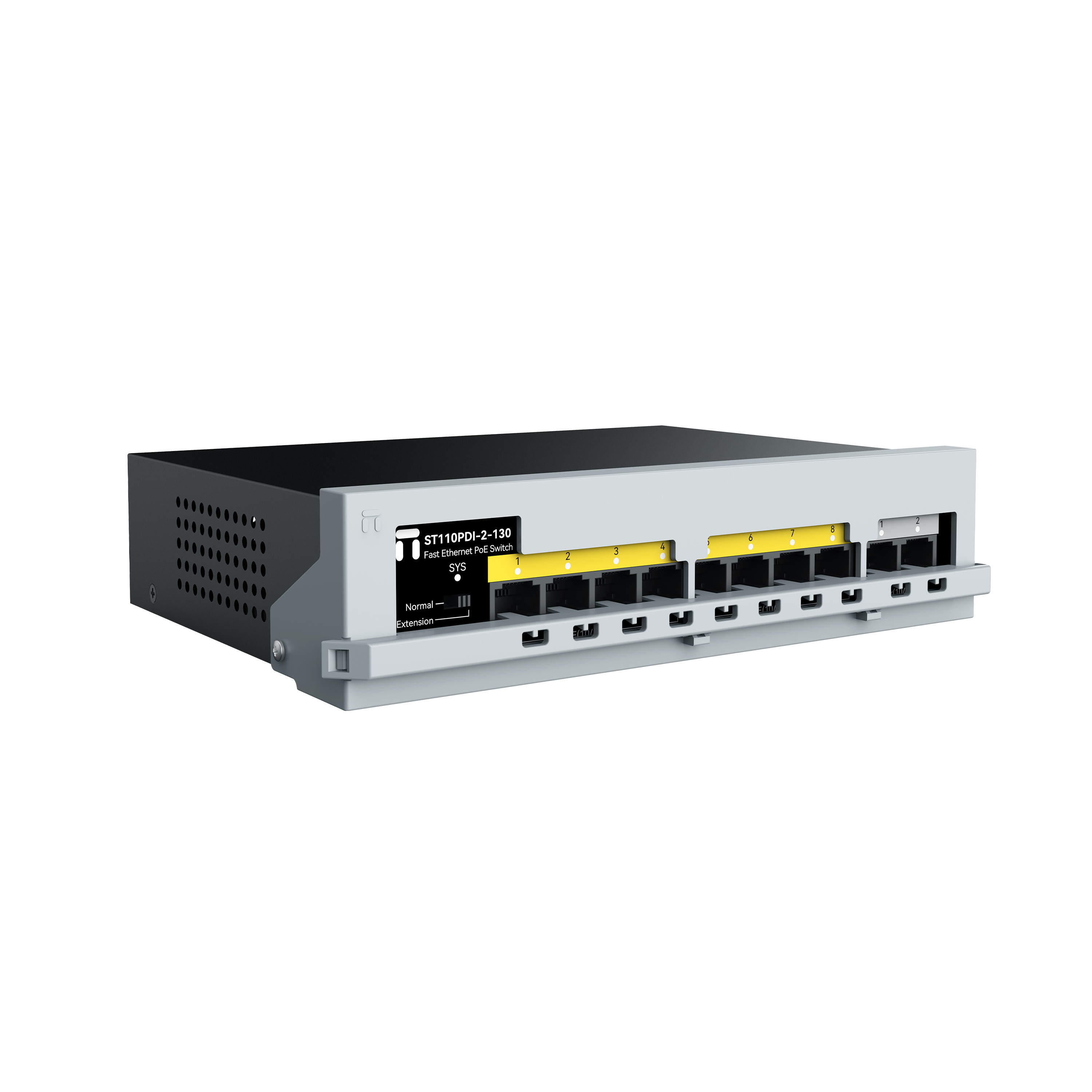 ST110PDI-2-130 | Fast Ethernet PoE Switch with Attached Safety Lock